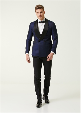 Network Erkek Drop 6 Slim Fit Mavi Şal Yaka Smokin 50-6N EU Network Erkek Drop 6 Slim Fit Mavi Şal Yaka Smokin 50-6N EU