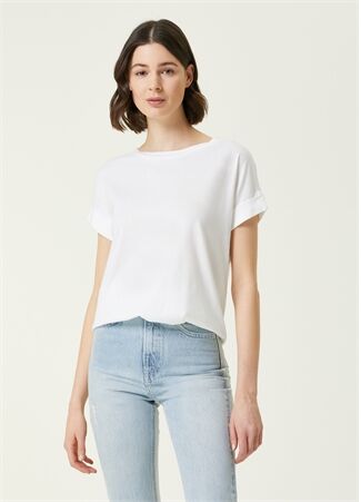 Allsaints Kadın Beyaz Bisiklet Yaka T-shirt Xs/s Eu