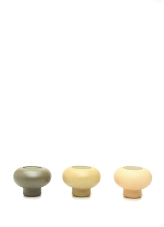 Broste Copenhagen Colorblocked 3lü Porselen Mumluk Seti Yeşil Broste Copenhagen Colorblocked 3lü Porselen Mumluk Seti Yeşil