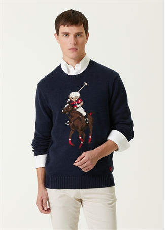 Polo Ralph Lauren Erkek Lacivert Logo Jakarlı Kazak L EU Polo Ralph Lauren Erkek Lacivert Logo Jakarlı Kazak L EU