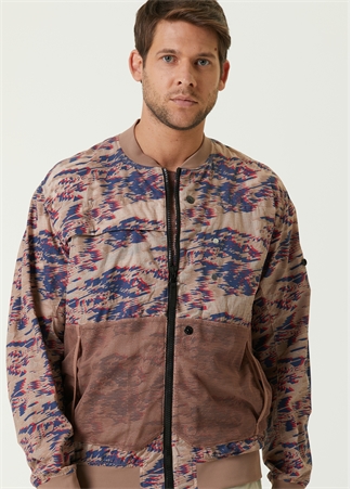 Stone Island Shadow Erkek Pembe Dik Yaka Etnik Desenli Bomber Mont M EU Stone Island Shadow Erkek Pembe Dik Yaka Etnik Desenli Bomber Mont M EU