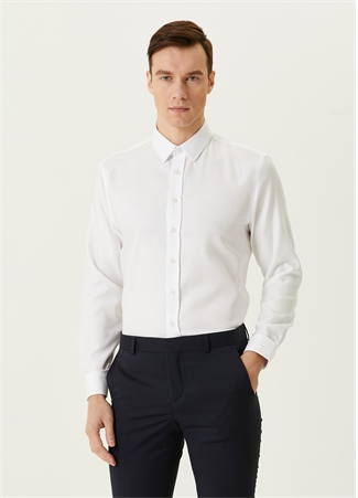 Network Erkek Slim Fit Beyaz Gömlek 38 EU Network Erkek Slim Fit Beyaz Gömlek 38 EU