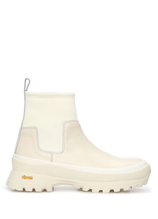 Jil Sander Kadın Beyaz Logolu Bot 36 EU
