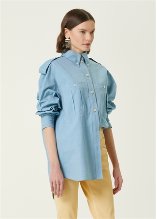 Isabel Marant Kadın Gömlek Mavi 34 Fr Isabel Marant Kadın Gömlek Mavi 34 Fr