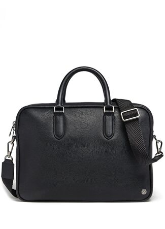 Zegna Erkek Siyah Deri Çanta EU