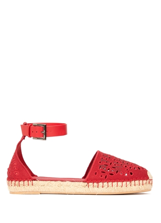 Valentino Garavani Kadın Kırmızı Lazer Kesim Detaylı Espadril 36 EU Valentino Garavani Kadın Kırmızı Lazer Kesim Detaylı Espadril 36 EU