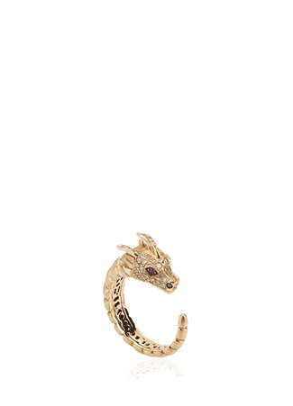 Collection-selda Jewellery Kadın Dragon Başı Pembe Safirli Altın Rengi Yüzük Eu Collection-selda Jewellery Kadın Dragon Başı Pembe Safirli Altın Rengi Yüzük Eu