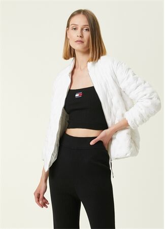 Tommy Hilfiger Kadın Mont Beyaz L Eu