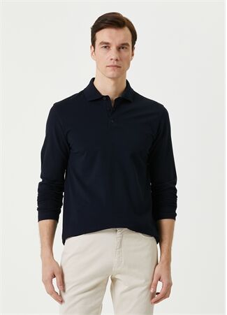 Z Zegna Erkek Lacivert Polo Yaka T-shirt M Eu