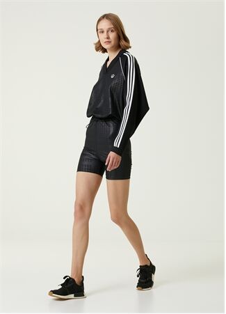 adidas Kadın Siyah V Yaka Mikro Logo Baskılı Şort 42 EU adidas Kadın Siyah V Yaka Mikro Logo Baskılı Şort 42 EU