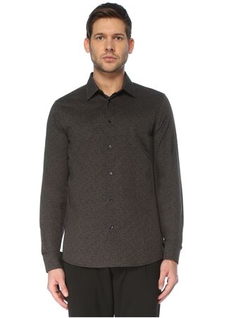 Palzileri Lab Erkek Koyu Yeşil İngiliz Yaka Şal Desenli Gömlek 4 IT