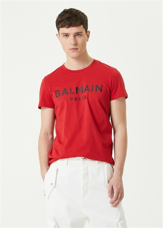 Balmain Erkek TSHIRT Kırmızı L EU Balmain Erkek TSHIRT Kırmızı L EU