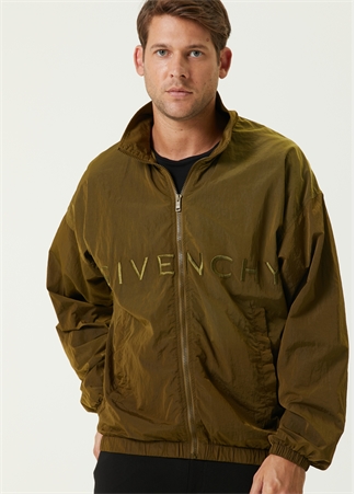Givenchy Erkek Haki Logo Nakışlı Bomber Mont 48 IT