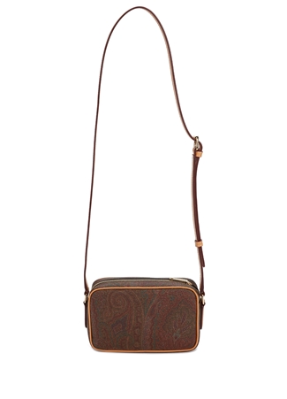 Etro Kadın Kahverengi Etnik Desenli Omuz Çantası Kırmızı EU