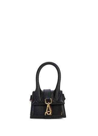 Jacquemus Kadın Le Chiquito Montagne Deri Omuz Çantası Siyah EU