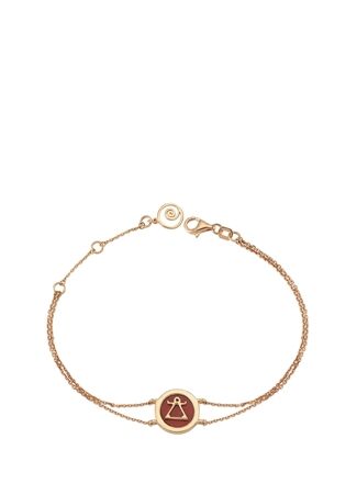 Bee Goddess Kadın Tanıt Altın Rengi Bileklik Pembe EU