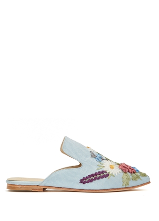 AnatolianCraft Kadın Blooming Bliss El Nakış İşlemeli Terlik Mavi 36 EU AnatolianCraft Kadın Blooming Bliss El Nakış İşlemeli Terlik Mavi 36 EU