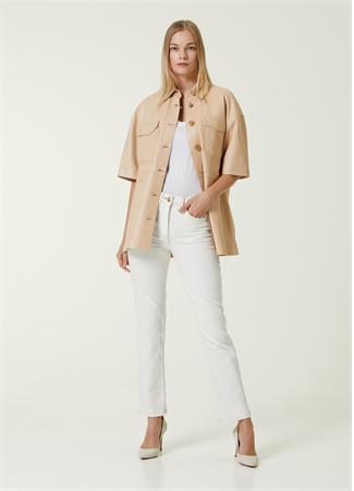 Beymen Collection Kadın Beyaz Dikişli Boru Paça Jean Pantolon 42 Beymen Collection Kadın Beyaz Dikişli Boru Paça Jean Pantolon 42