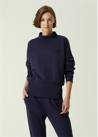 Beymen Collection Kadın Lacivert Dik Yaka Sweatshirt S Beymen Collection Kadın Lacivert Dik Yaka Sweatshirt S