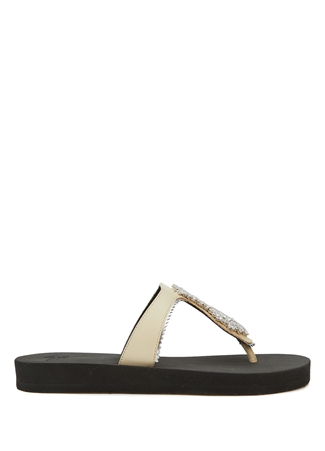 Giuseppe Zanotti Kadın Siyah Taş İşlemeli Deri Terlik Bej 36 EU Giuseppe Zanotti Kadın Siyah Taş İşlemeli Deri Terlik Bej 36 EU