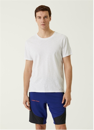 Bassigue Erkek Beyaz Bisiklet Yaka Yazı Detaylı T-shirt S EU Bassigue Erkek Beyaz Bisiklet Yaka Yazı Detaylı T-shirt S EU