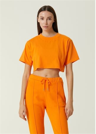 Bassigue Kadın Turuncu Colorblocked T-shirt S EU