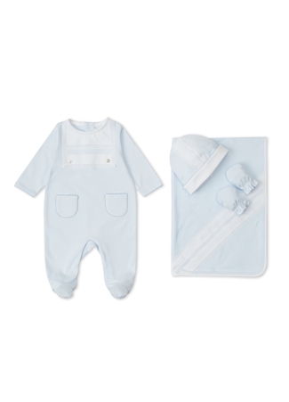Princess Baby Bebek Mavi Dantel Doku Detaylı Hediye Seti 0-3 Ay Eu Princess Baby Bebek Mavi Dantel Doku Detaylı Hediye Seti 0-3 Ay Eu