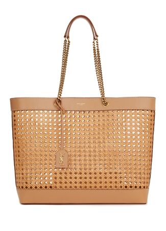 Kadın Bej Örgü Dokulu Omuz Çantası EU