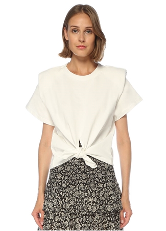 Isabel Marant Kadın Beyaz Vatkalı T-shirt XS EU