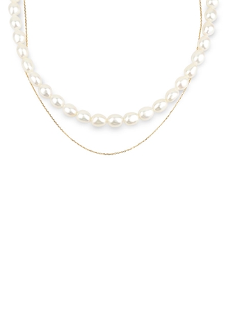 Lulu Jewelery Kadın Layce Gümüş Rengi Altın Kaplama Choker Kolye EU Lulu Jewelery Kadın Layce Gümüş Rengi Altın Kaplama Choker Kolye EU