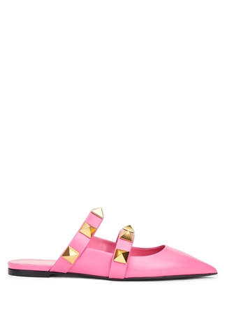 Valentino Garavani Kadın Pembe Deri Terlik 36 EU