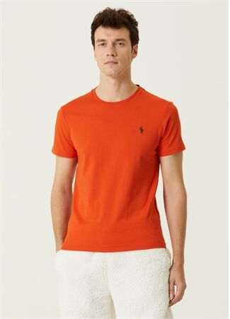 Polo Ralph Lauren Erkek Turuncu Bisiklet Yaka T-shirt S EU