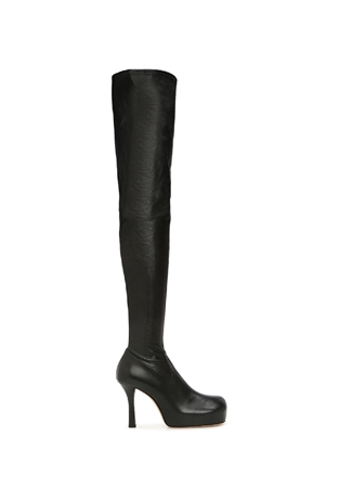 Bottega Veneta Kadın BV Siyah Deri Çorap Formlu Çizme 36 EU