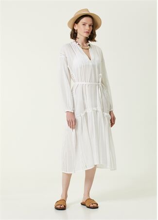 Lem Kadın Kaftan Beyaz Xs Eu