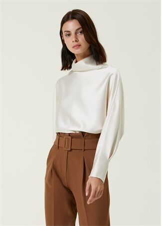 Network Kadın Regular Fit Ekru Bluz Bej XL EU