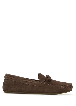 Beymen Collection Erkek Pantofla Vizon Bağcık Detaylı Süet Ev Ayakka Bej 40