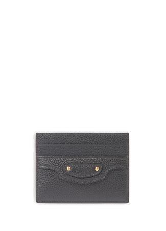 Balenciaga Kadın Siyah Logolu Deri Kartlık EU