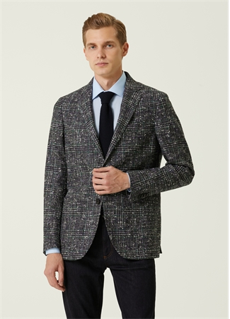 Etro Erkek Siyah Beyaz Ekose Desenli Kelebek Yaka Yün Ceket Mor 54 IT Etro Erkek Siyah Beyaz Ekose Desenli Kelebek Yaka Yün Ceket Mor 54 IT