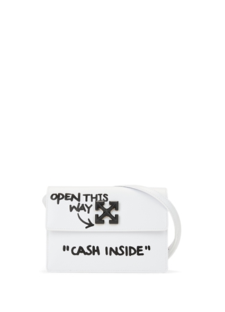 Off-white Kadın Beyaz Logo Detaylı Deri Çanta Eu Off-white Kadın Beyaz Logo Detaylı Deri Çanta Eu