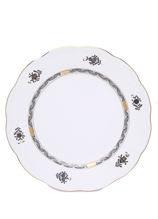 Herend Apponyi Siyah Desenli 28 cm Porselen Tabak Siyah Herend Apponyi Siyah Desenli 28 cm Porselen Tabak Siyah