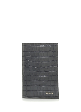 Beymen Gri Krokodil Dokulu Deri Defter Kabı Beymen Gri Krokodil Dokulu Deri Defter Kabı