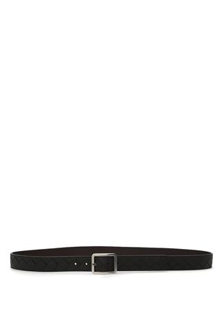 Bottega Veneta Erkek Siyah Deri Kemer 95 EU