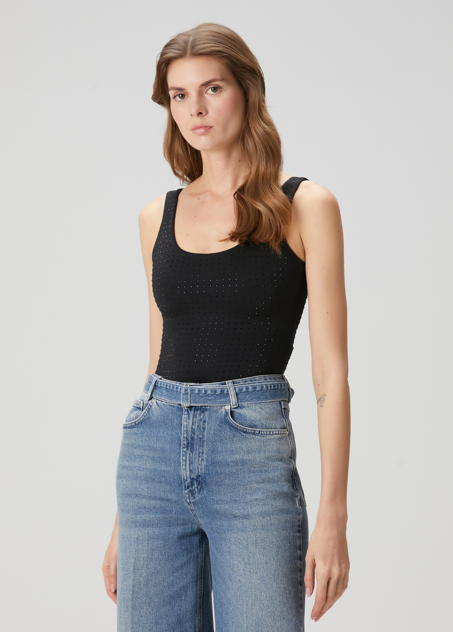 Academia Siyah Kadın Siyah Taşlı Body 1660444 | Beymen