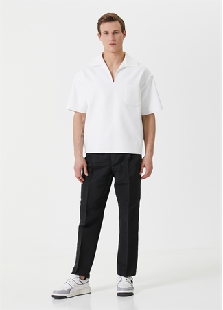 Valentino Erkek Siyah İpek Pantolon 46 It