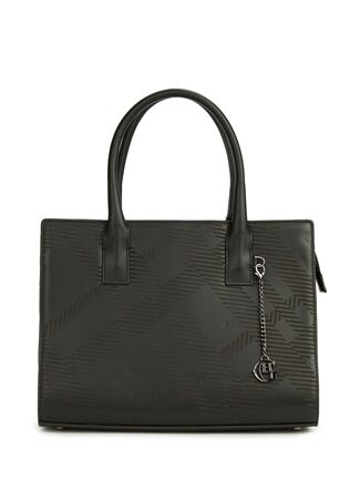 George Hogg Kadın Siyah Deri Omuz Çantası Eu