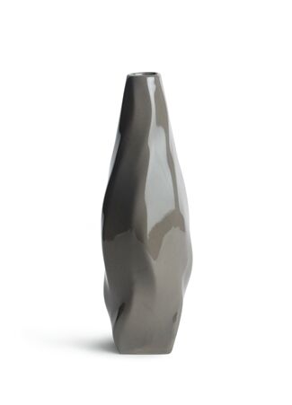 Kazoo Menhir Gri Porselen Vazo