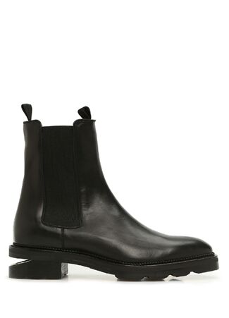 Alexander Wang Kadın Siyah Topuk Detaylı Deri Bot 36 EU