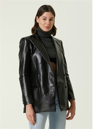 Gcds Kadın Siyah Logolu Blazer 42 IT