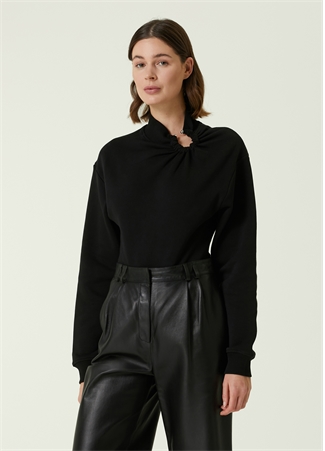 Act N Kadın Siyah Yaka Detaylı Sweatshirt Body M EU Act N Kadın Siyah Yaka Detaylı Sweatshirt Body M EU