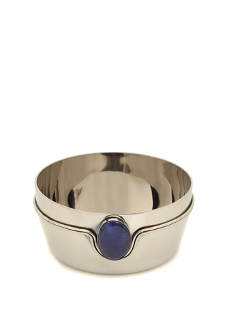 Luxuria Silver Lapis Taşlı Metal Çerezlik Bej